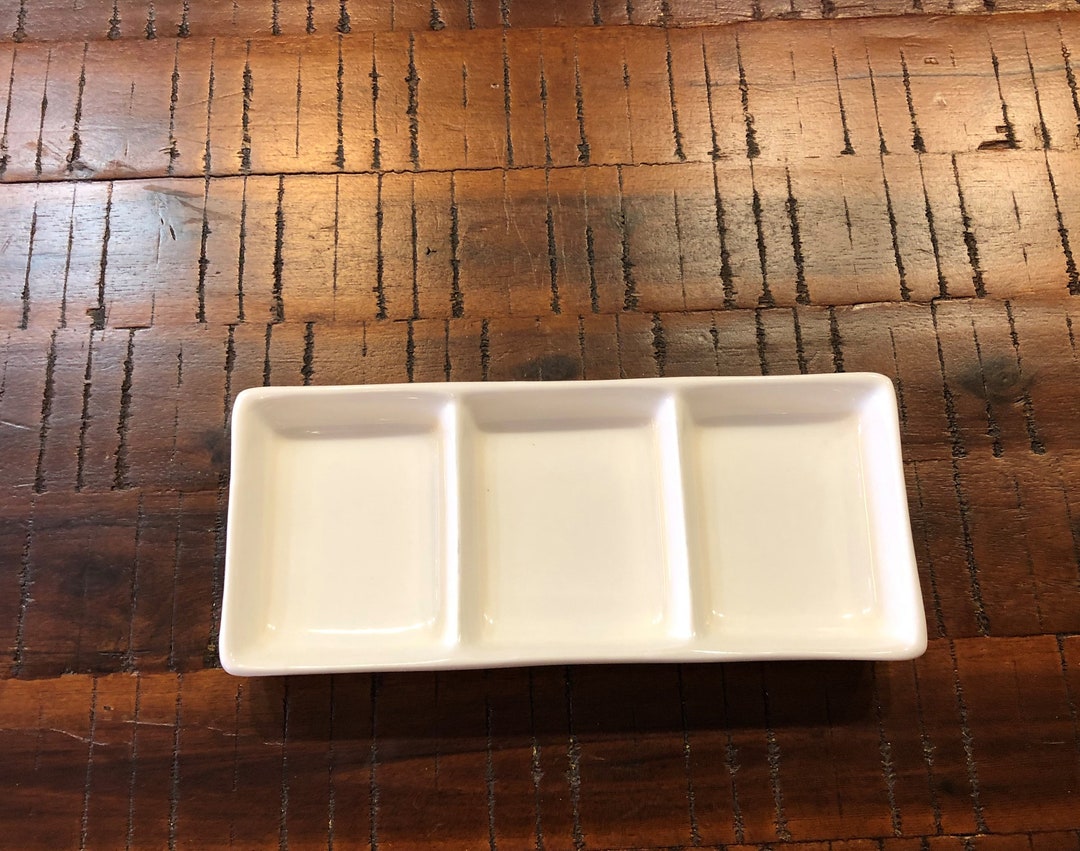 Afternoon Tea Condiment Dish 3 Sections Ceramic - Etsy