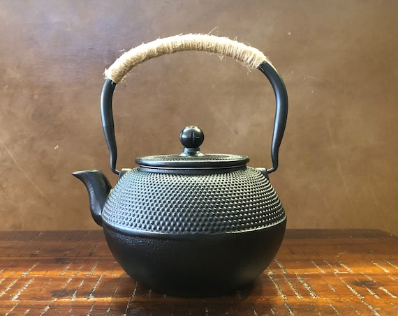 Cast Iron Japanese Tea Pot Black 40oz New - Etsy