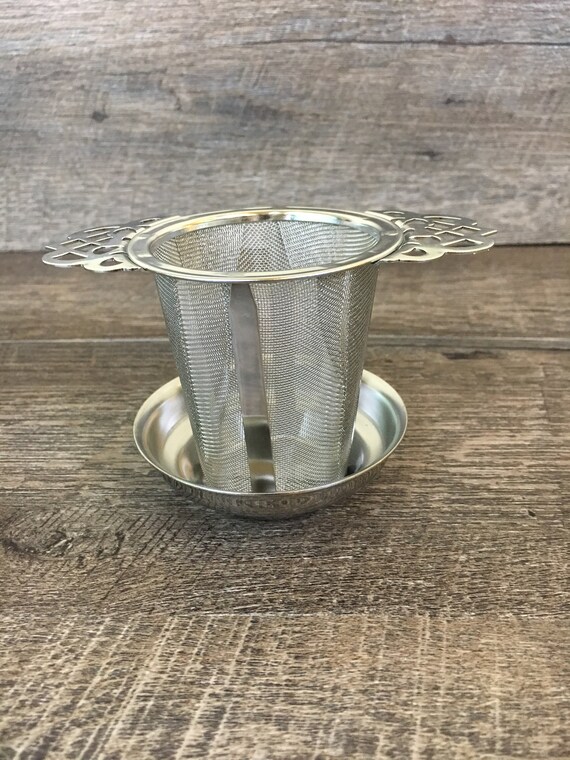 Silver Strainer Basket With Drip Bowl | Etsy