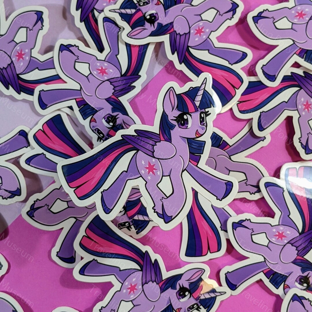 Purple Smart Cute Sticker Alicorn Princess Pony Art Brony - Etsy