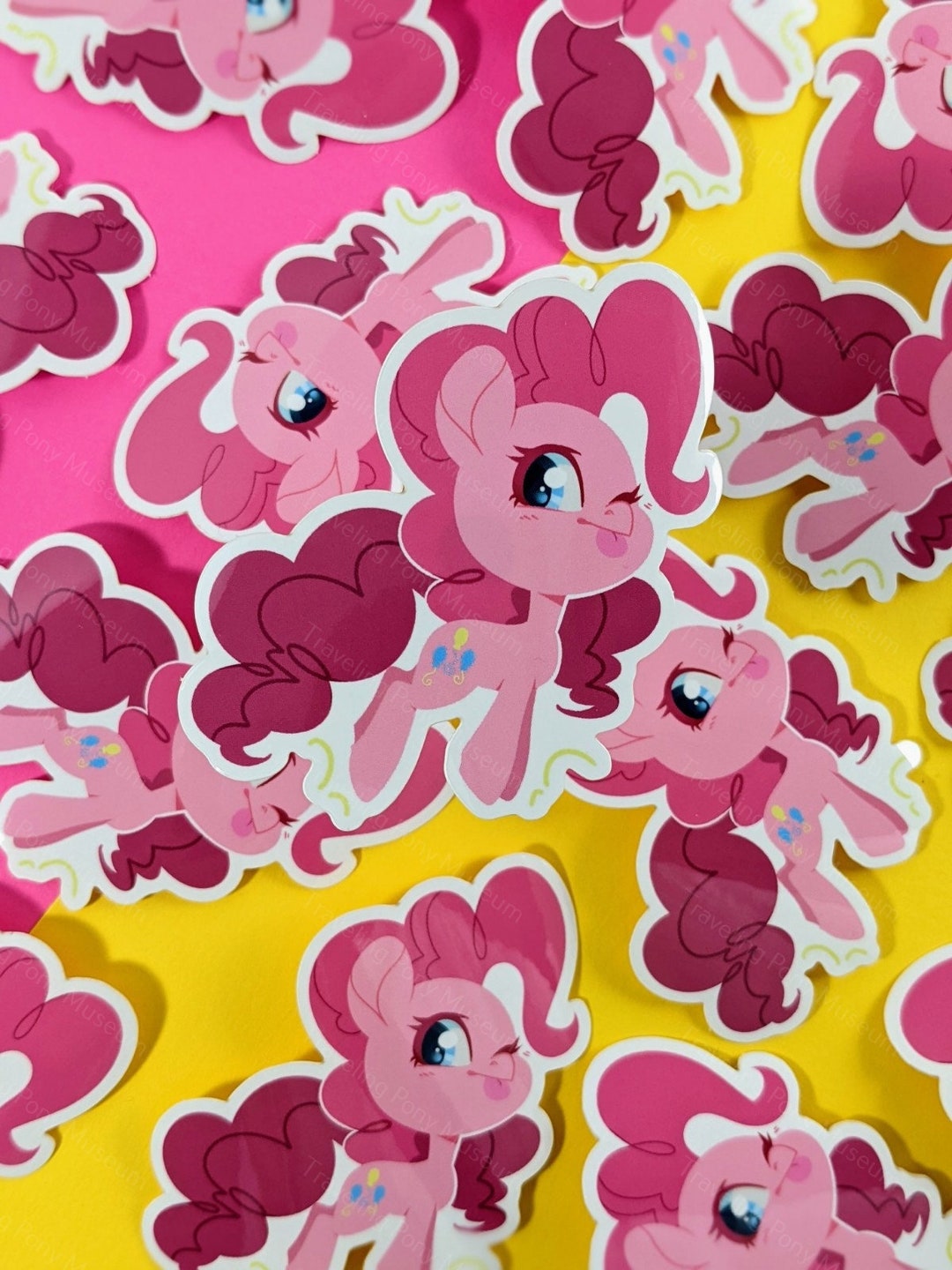 Chibi Pink Party Cute Sticker Earth Pony Art Brony Laptop Decal ...