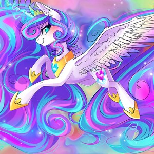 Love Princess Alicorn & Flurry Princess Alicorn Beach Towel or Minky ...