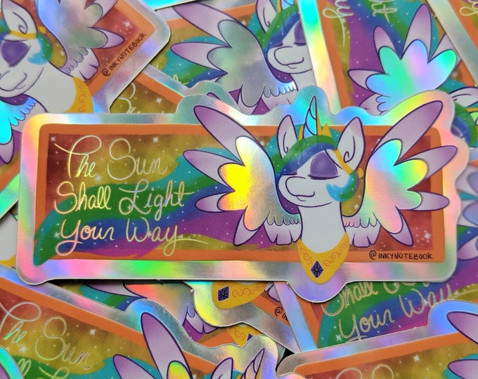 Sun Princess Alicorn Holographic Sticker - Etsy
