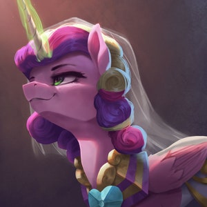 Love Princess Alicorn & Flurry Princess Alicorn Beach Towel or Minky ...