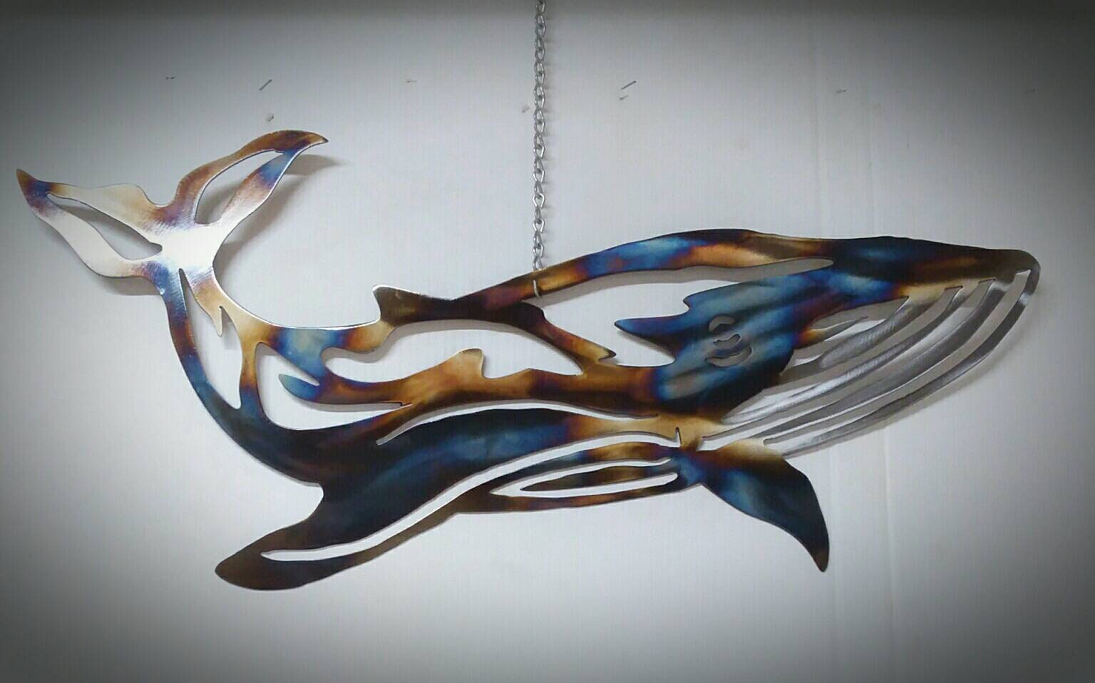 Metal Whale Sculpture