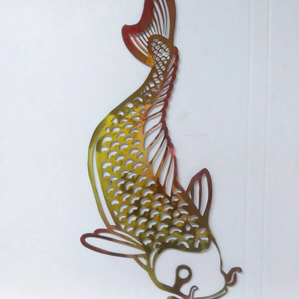 Metal Koi Fish Wall Art - Etsy