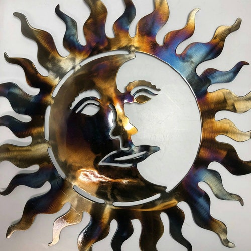Metal Sun Sunburst Wall Art Large Outdoor Sun Wall Decor - Etsy