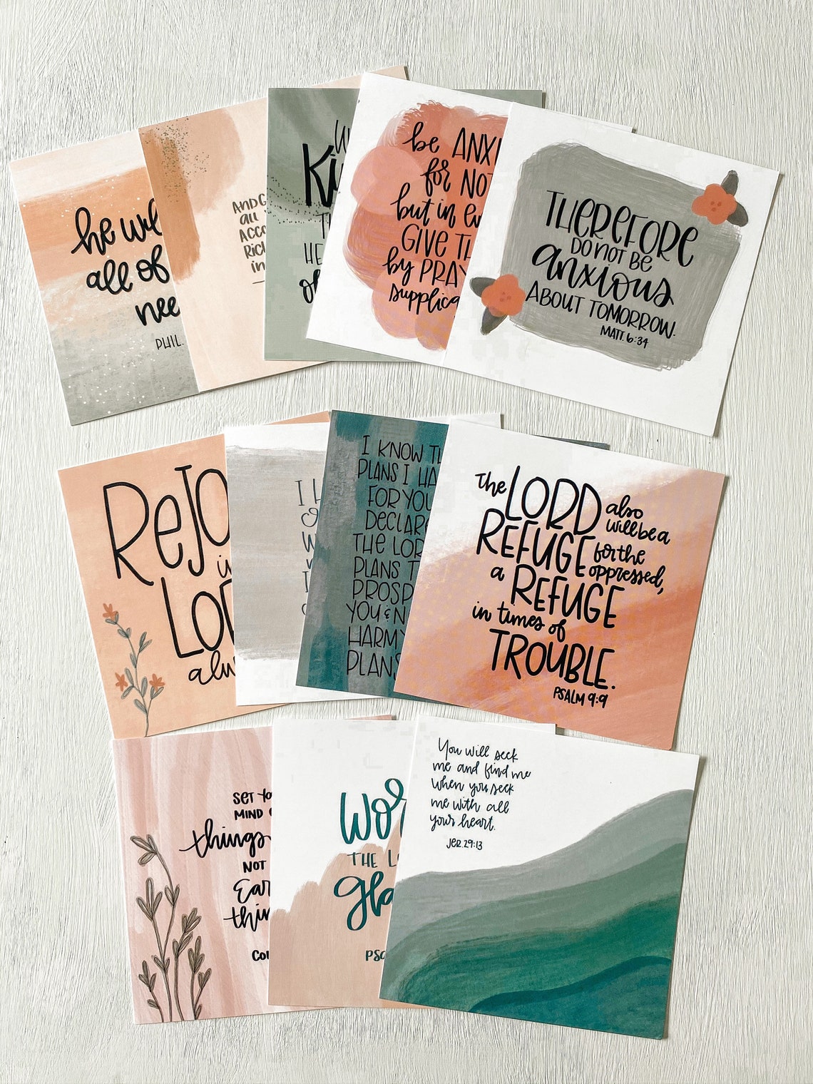 Scripture Memory Cards 4x4 - Etsy