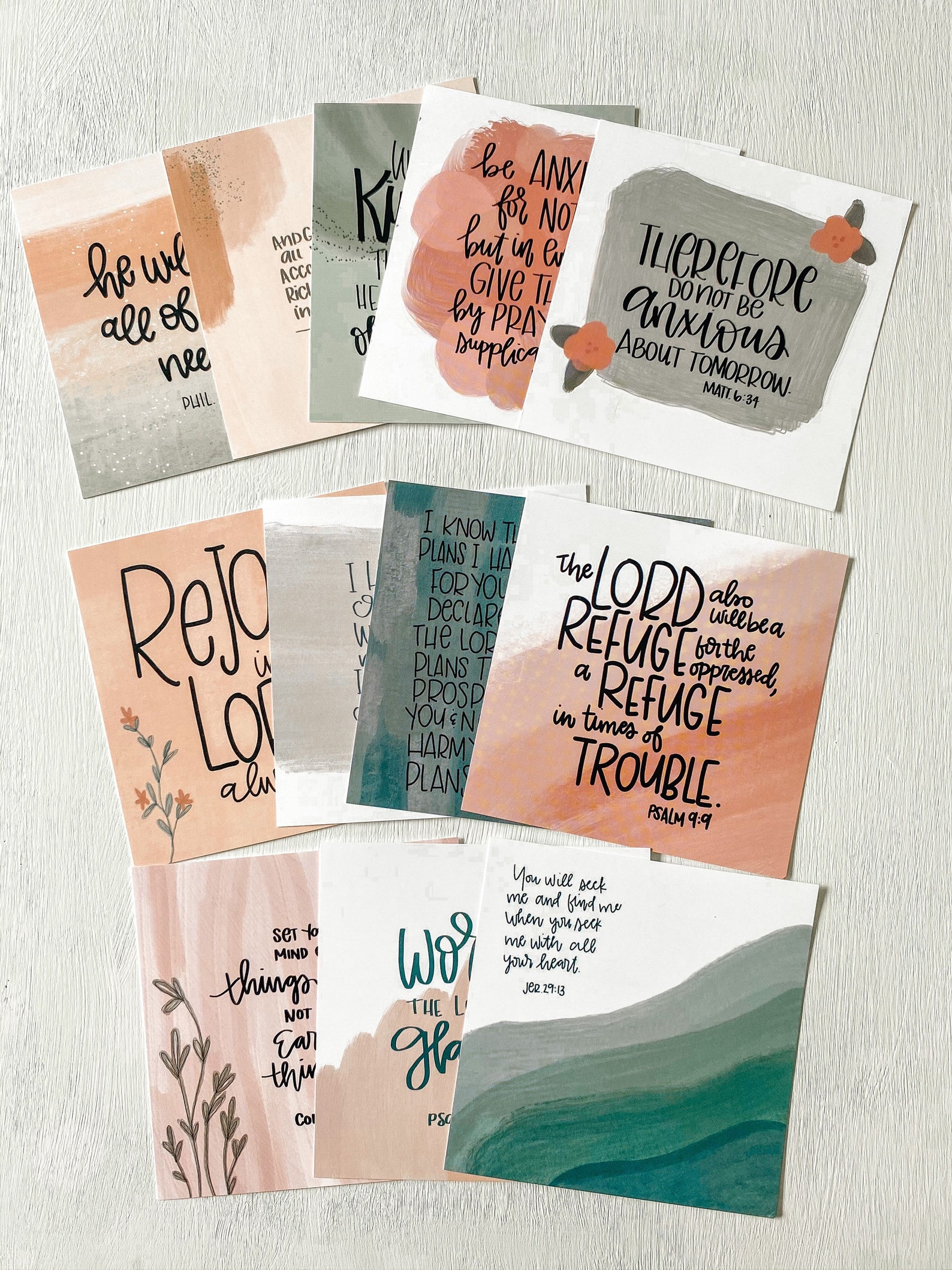 Scripture Memory Cards 4x4 - Etsy