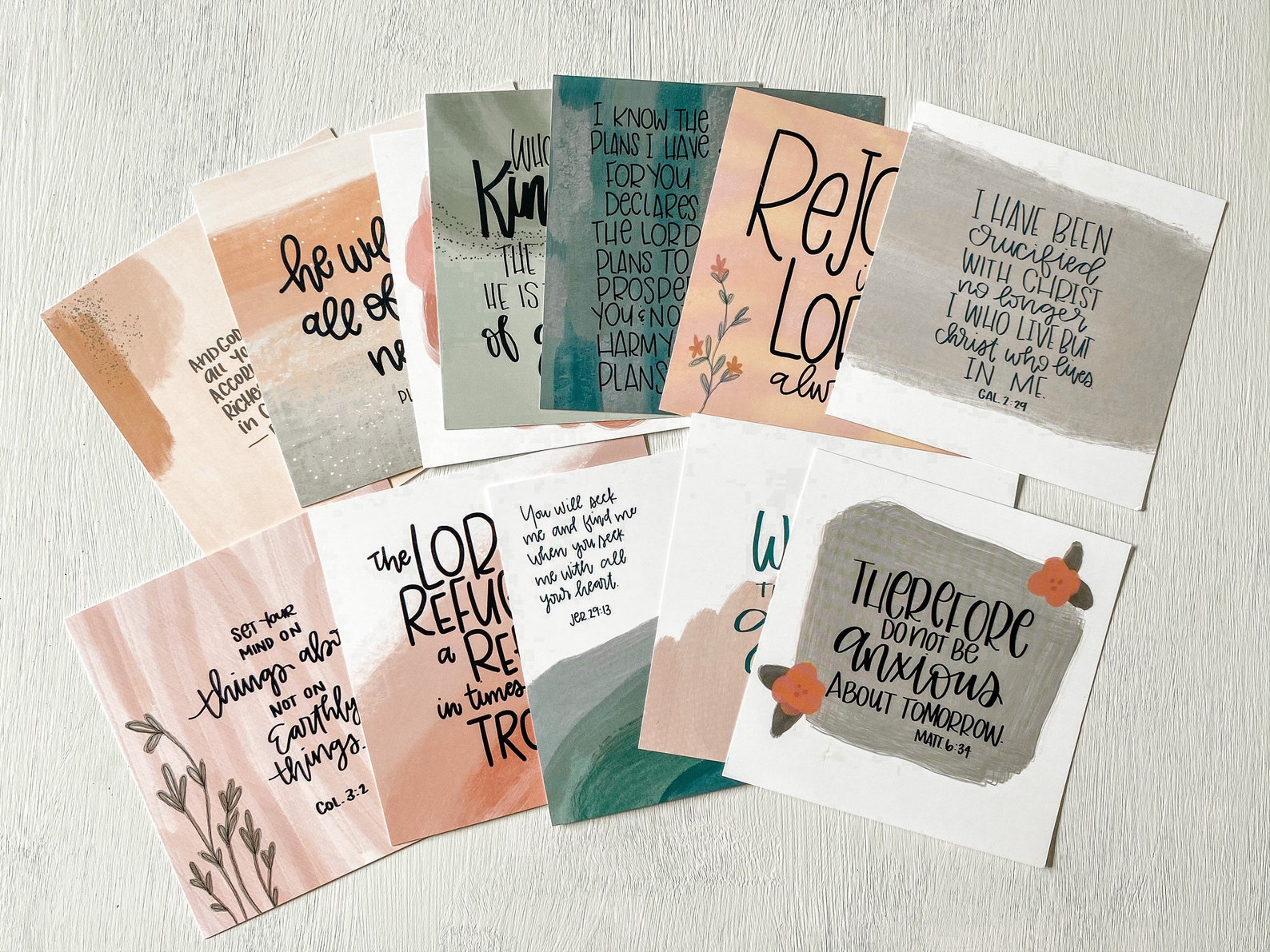 Scripture Memory Cards 4x4 - Etsy