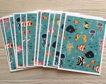 Fish Note Cards - Etsy