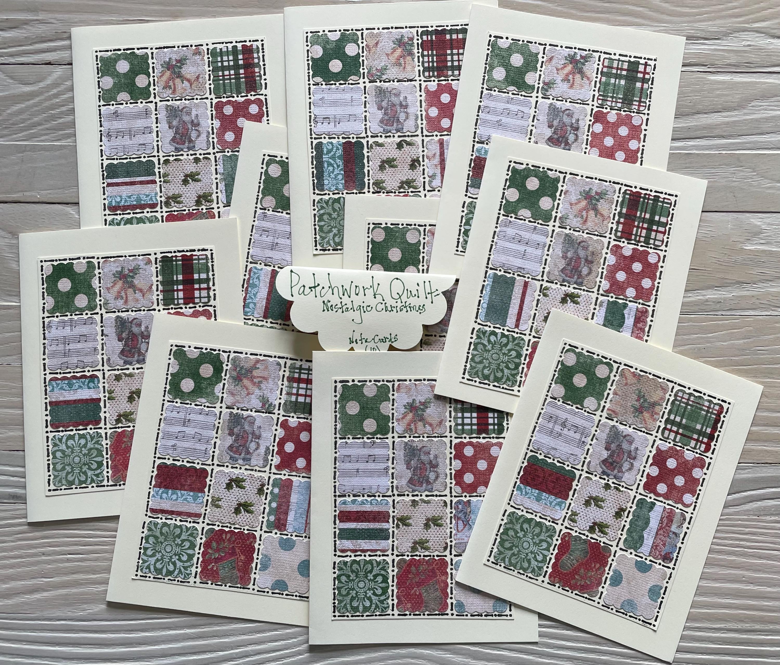 Patchwork Quilt - Nostalgic Christmas Note Cards/set of 10, Blank ...