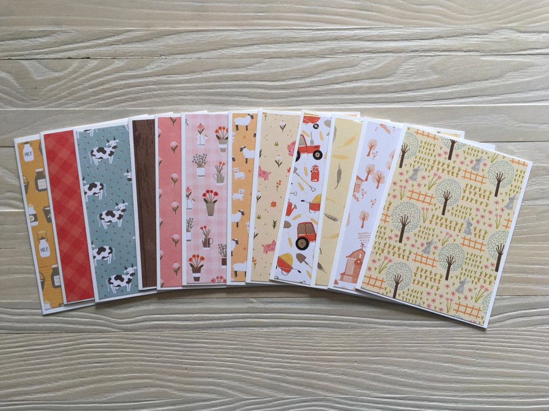 On the Farm Note Cards/set of 12, Budget EZ, Blank Inside, 12 Scenes ...
