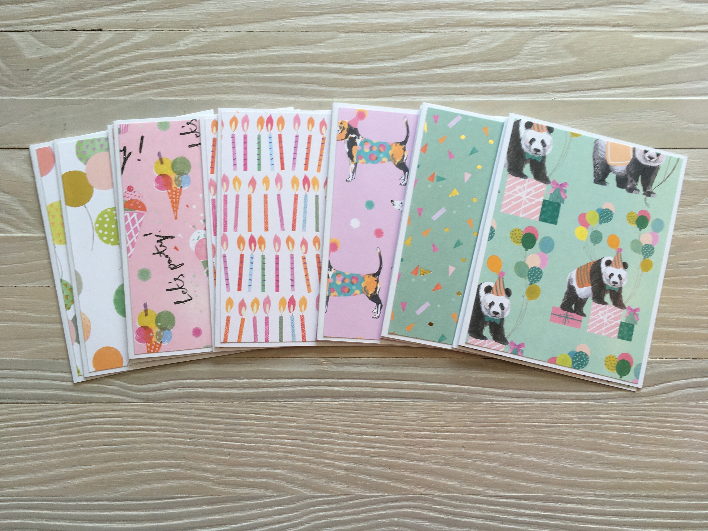 Birthday for Kids Note Cards /set of 12 Budget EZ Blank - Etsy UK