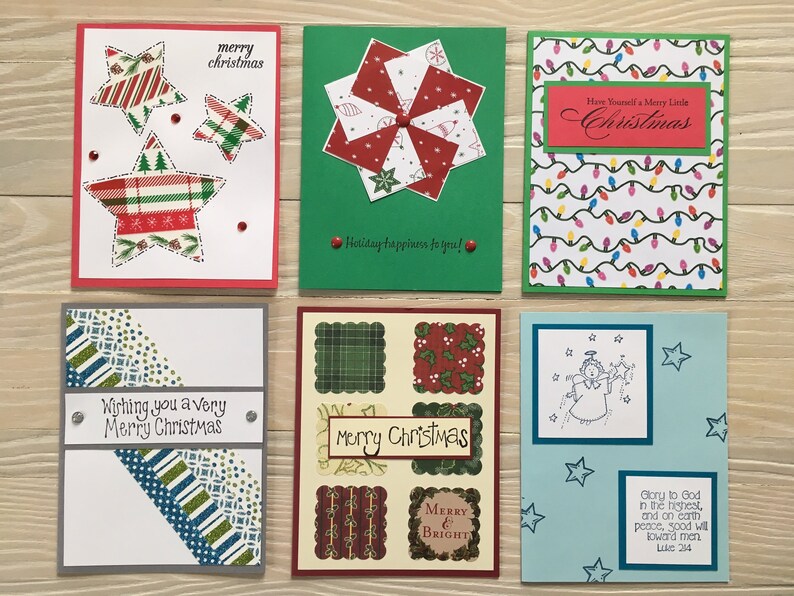 Christmas Card Bundle, Handmade Cards, Seasonal Cards - Etsy