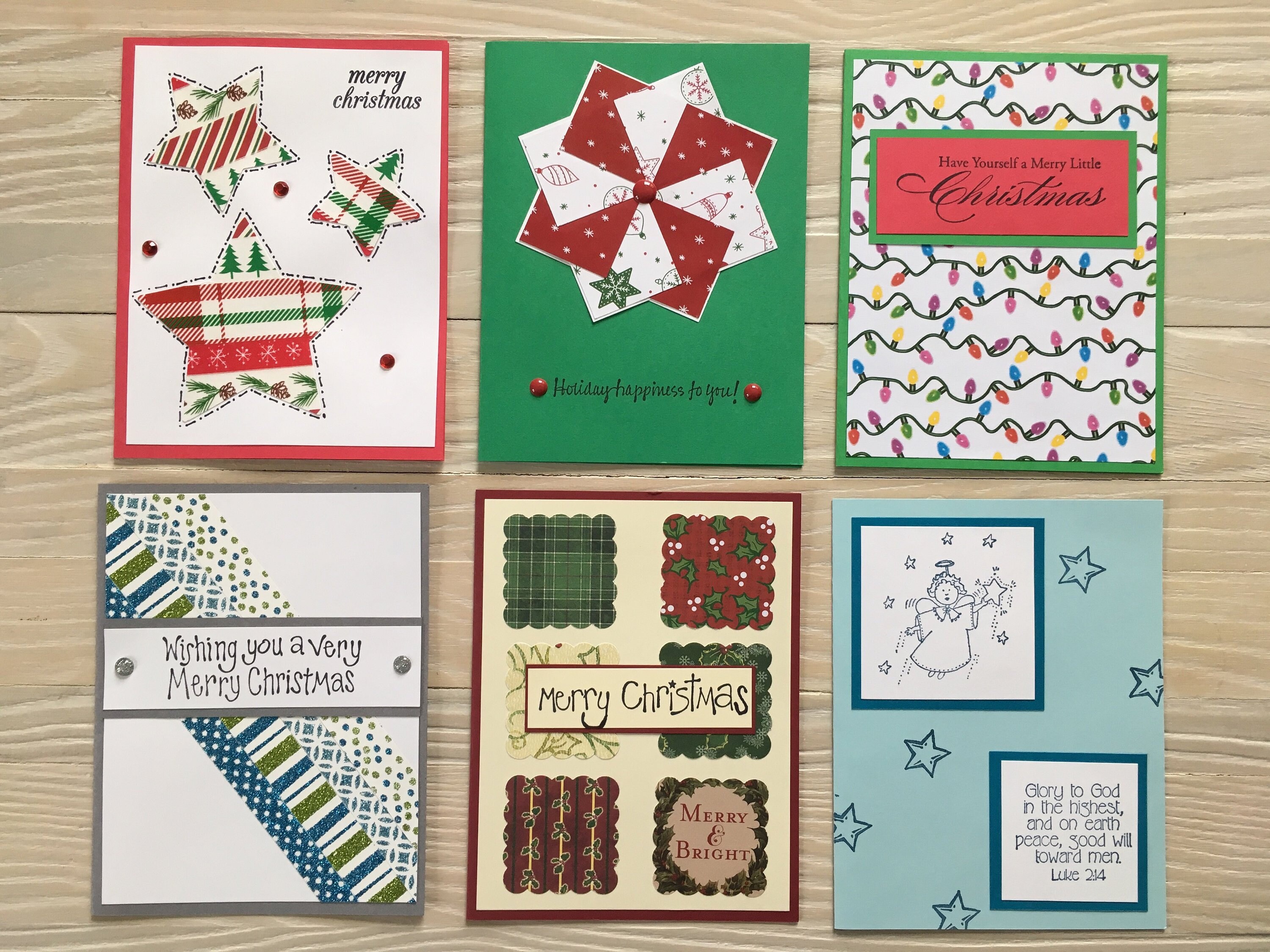 Christmas Card Bundle Handmade Cards Seasonal Cards - Etsy