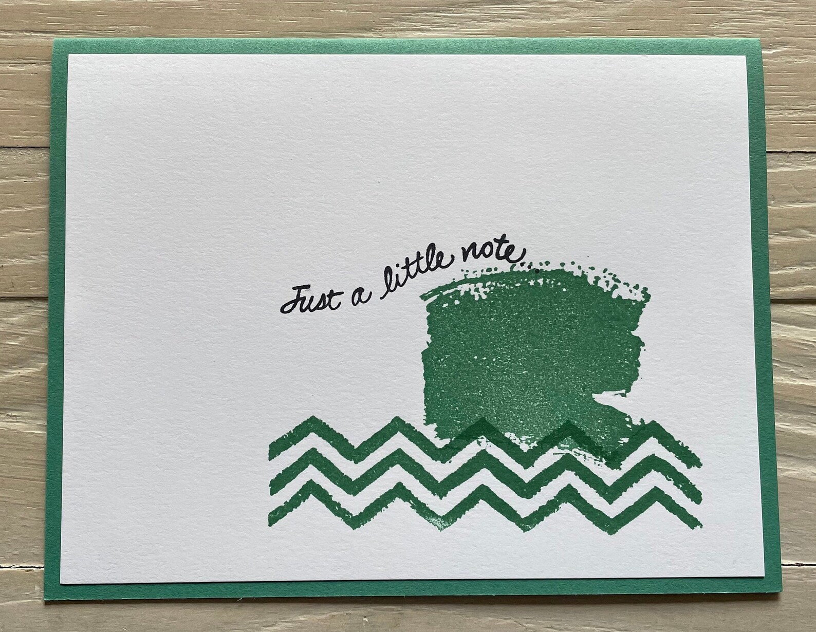 Just a Little Note Hand Stamped Note Cards/set of 4 Just - Etsy