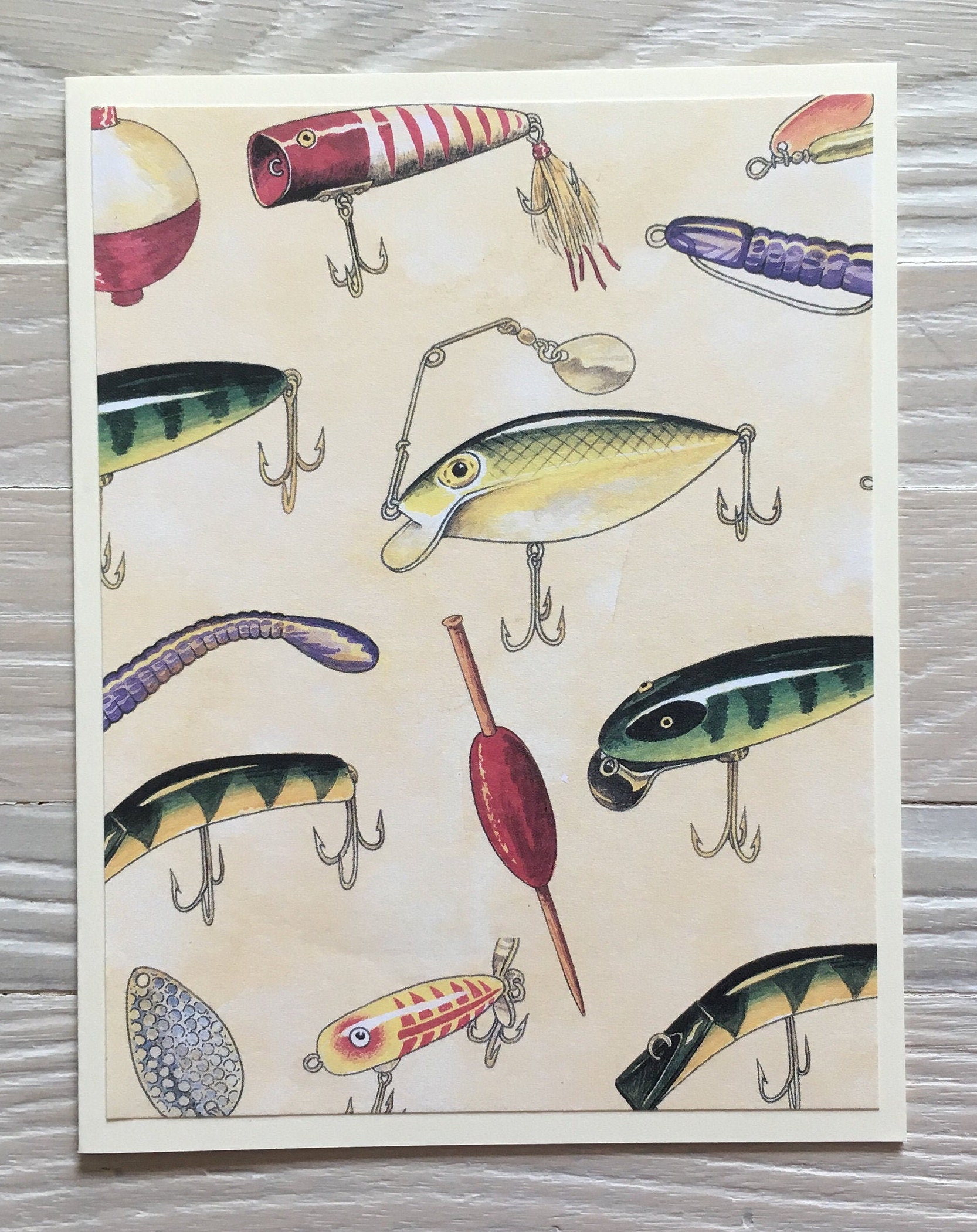 Fishing Note Cards/set of 12 Budget EZ Blank Inside All - Etsy UK