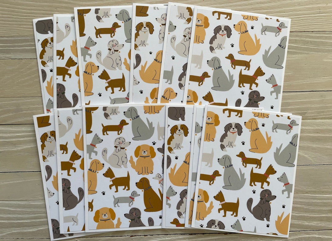 Happy Dogs Note Cards/set of 12, Budget EZ, Blank Inside, All Occasion ...