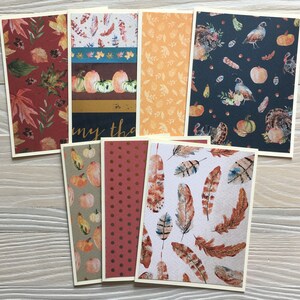 Thanksgiving #2 Note Cards/set of 14, Budget EZ, Blank Inside, Fall ...