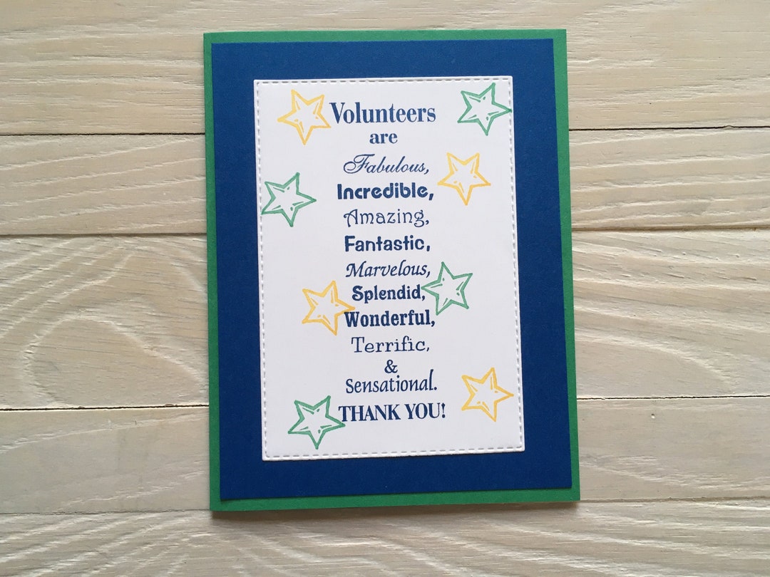 Volunteer Thank You Card (thy127) , Card for Volunteer, Thank Your ...