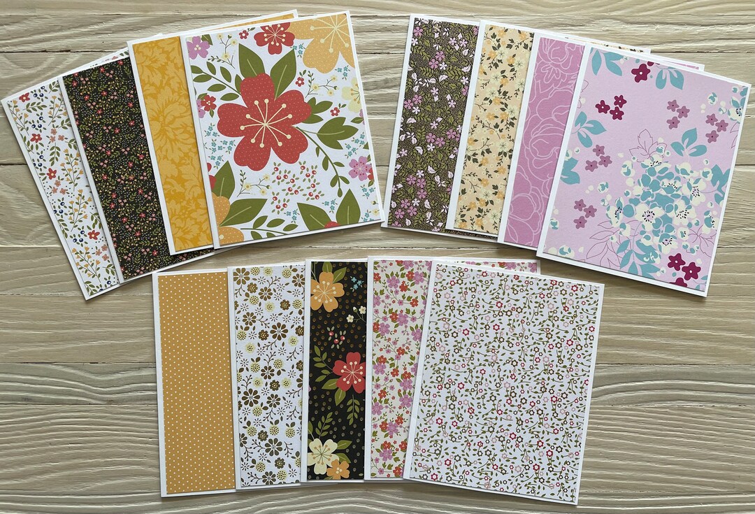 Pocket Blossom Flower Note Cards/set of 13, Budget EZ, Blank Inside ...