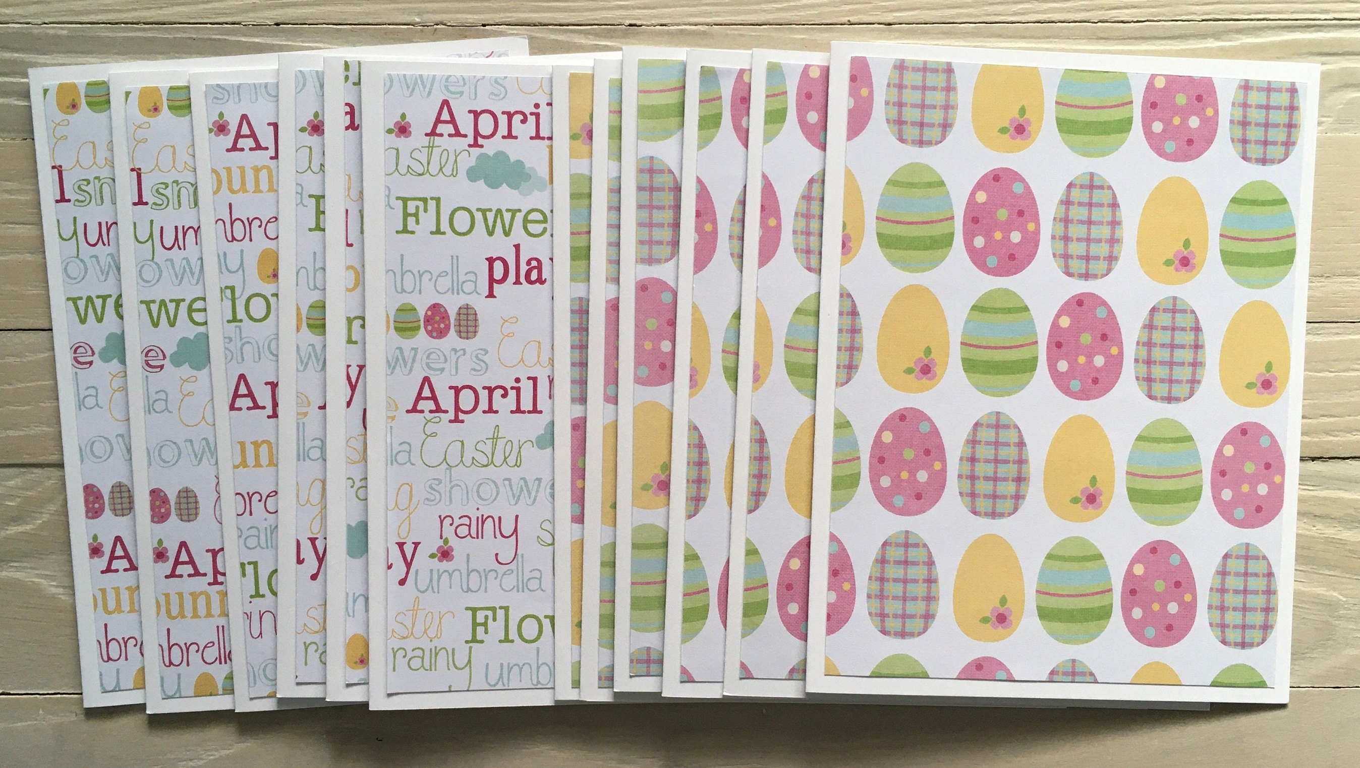 April Note Cards/set of 12 Budget EZ Blank Inside April - Etsy UK
