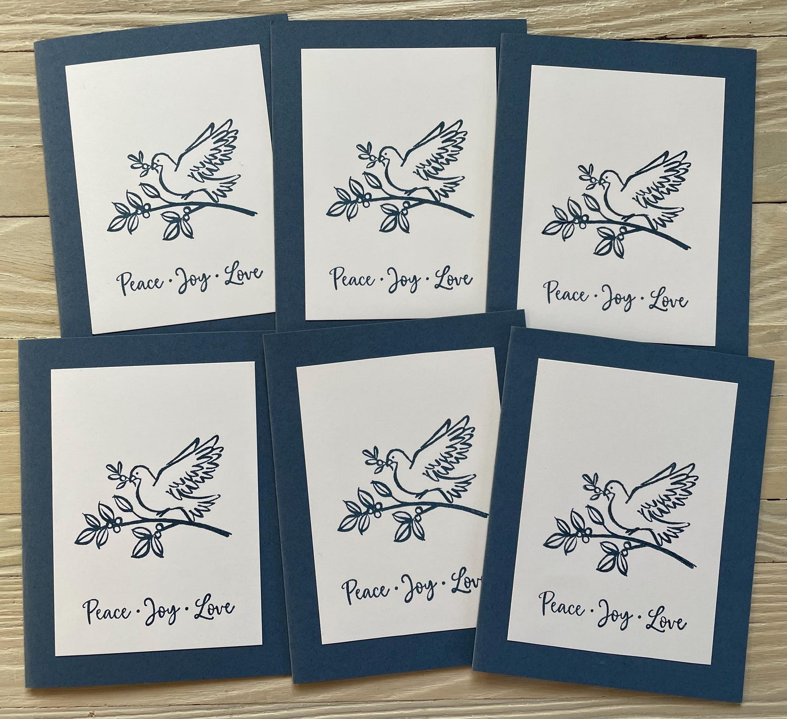 Dove of Hope Note Cards, Set of 6 With Envelopes, Hand Stamped, Blank ...