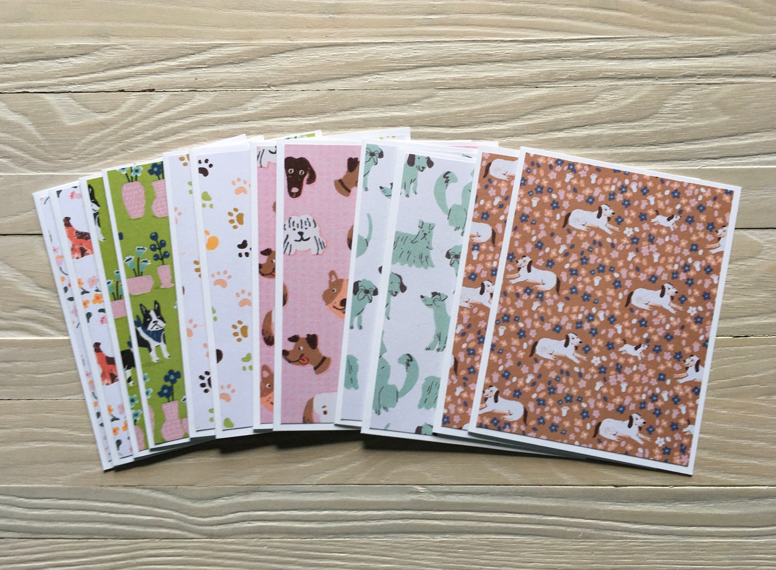 Dog Note Cards /set of 12 Budget EZ Blank Inside for Dog - Etsy