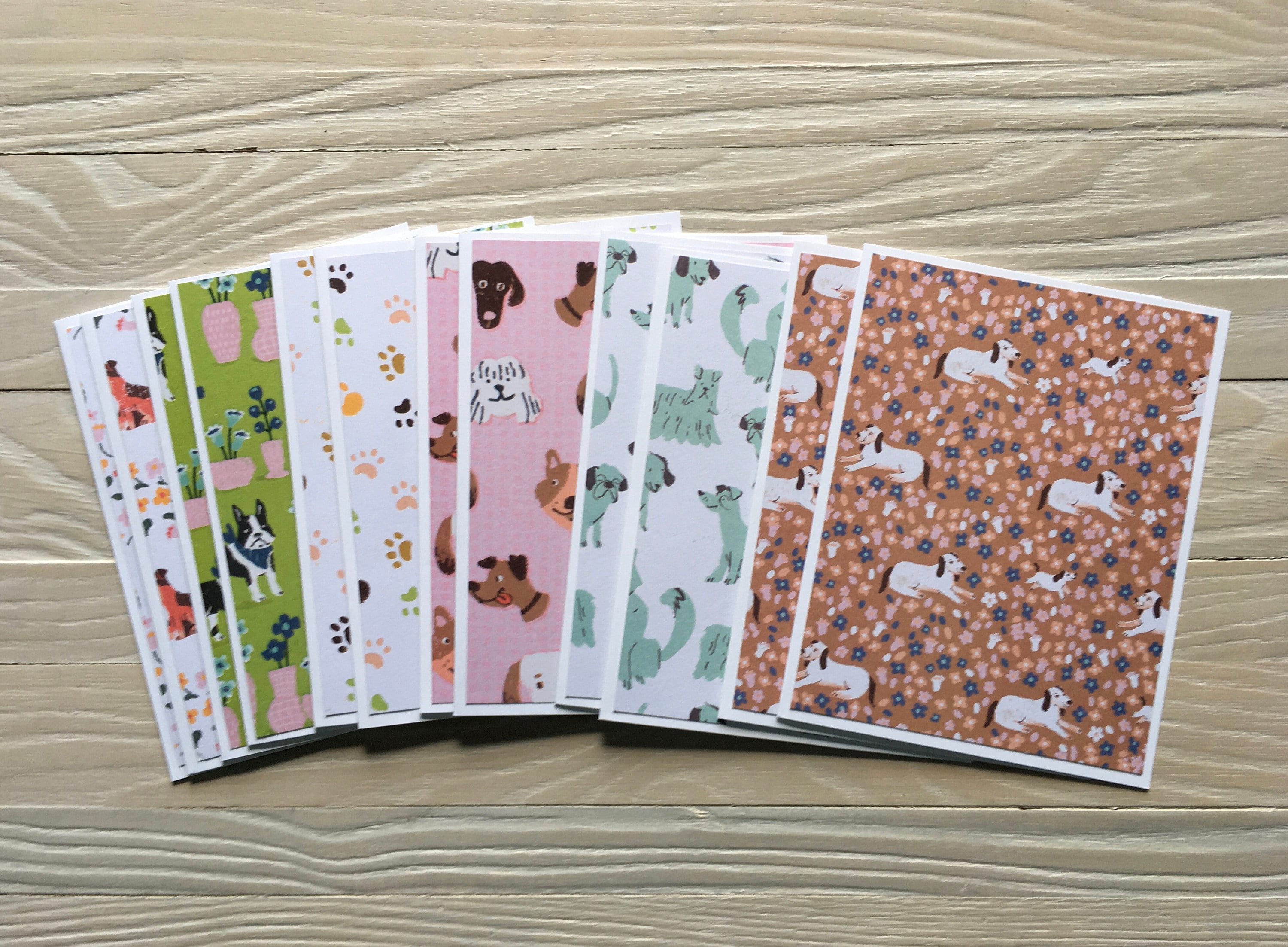 Dog Note Cards /set of 12 Budget EZ Blank Inside for Dog - Etsy