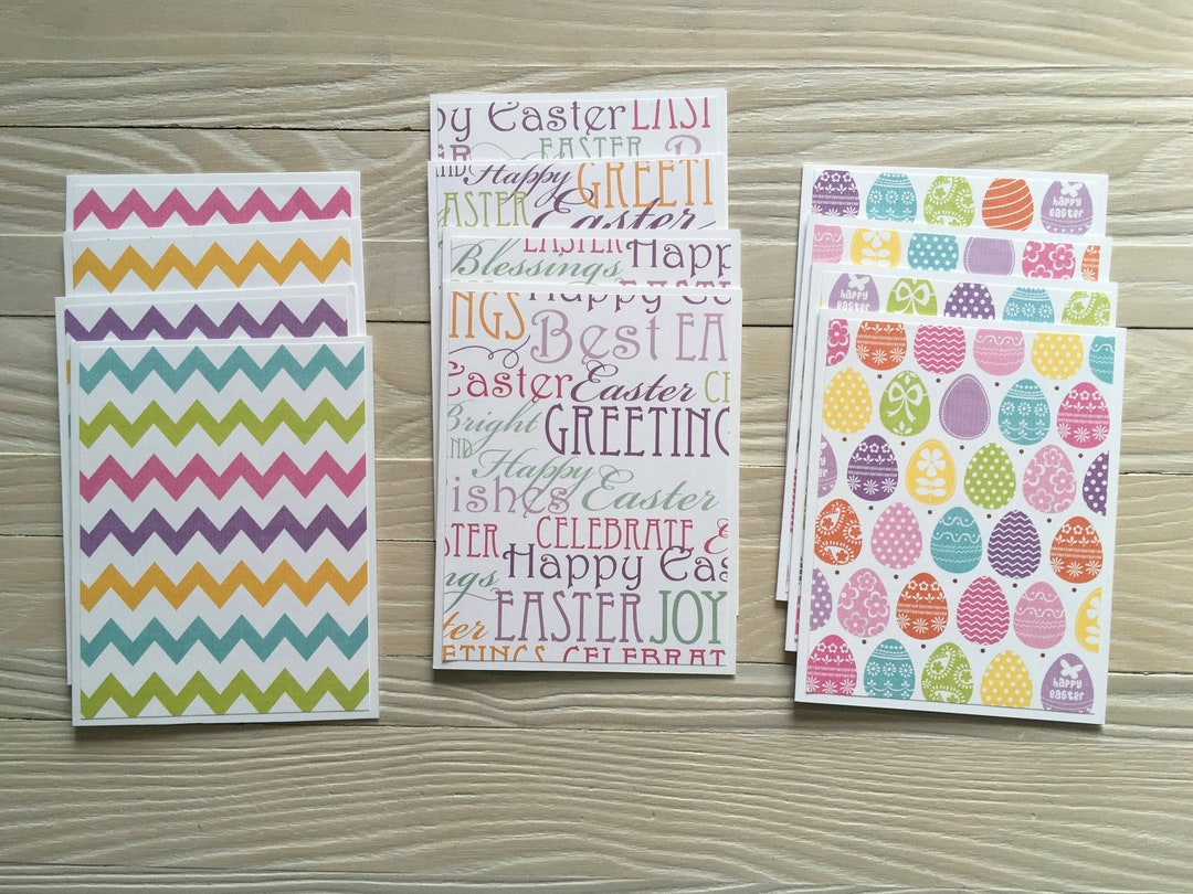 Easter Blessings Note Cards/set of 12, Budget EZ, Blank Inside, Easter ...