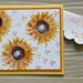 Sunflower Note Cards, Set of 6 With Envelopes, Hand Stamped, Blank ...