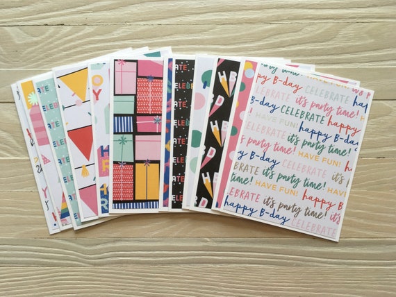 Happy Birthday Note Cards/set of 12 Budget EZ Blank Inside - Etsy