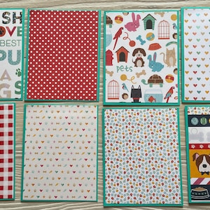 Pet Variety Note Card Set: Dog, Cat, Bird, Rabbit, Turtle - Etsy