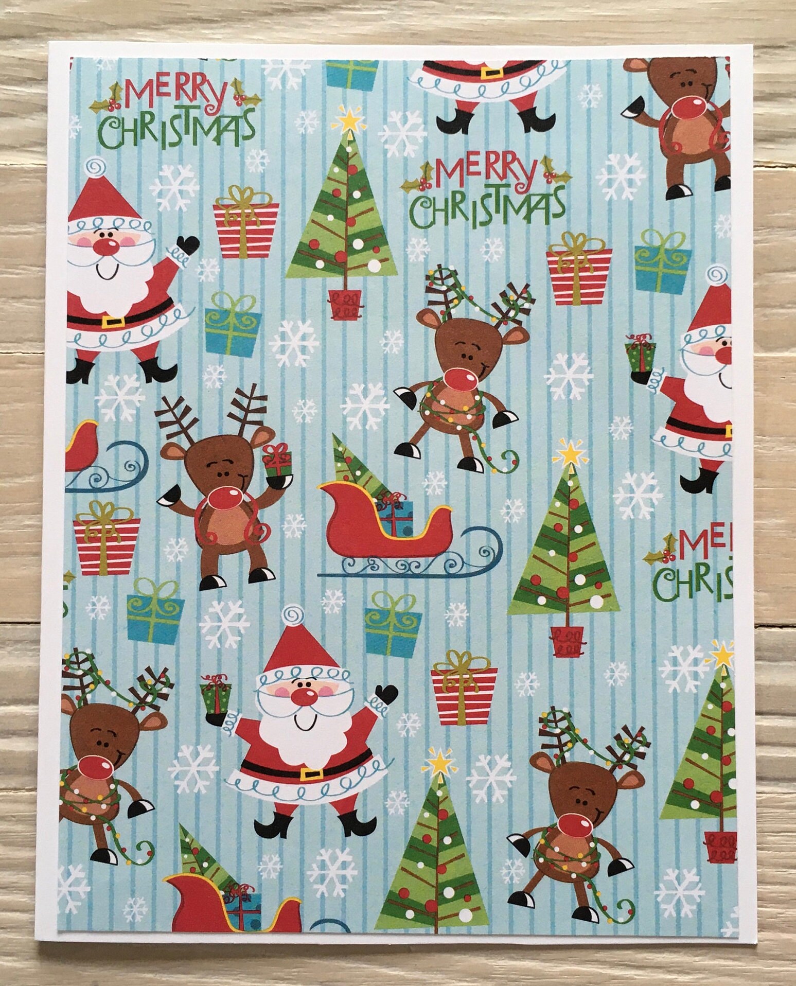 Santa's Merry Christmas Note Cards/set of 12 Budget EZ - Etsy UK