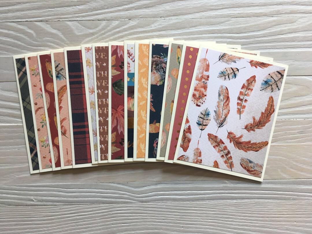 Thanksgiving #2 Note Cards/set of 14, Budget EZ, Blank Inside, Fall ...