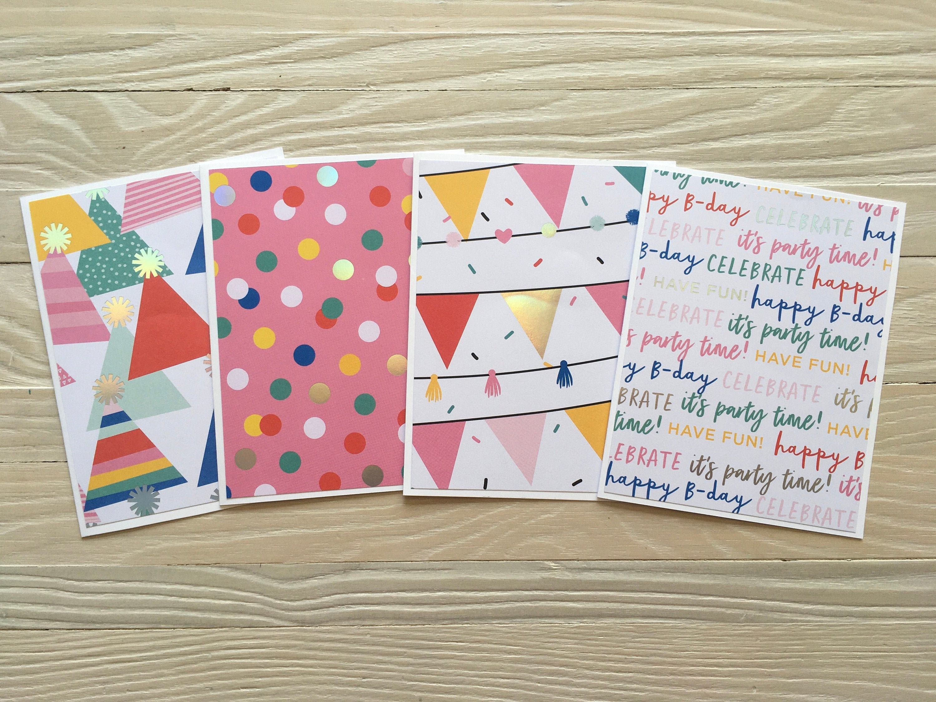 Happy Birthday Note Cards/set of 12 Budget EZ Blank Inside - Etsy