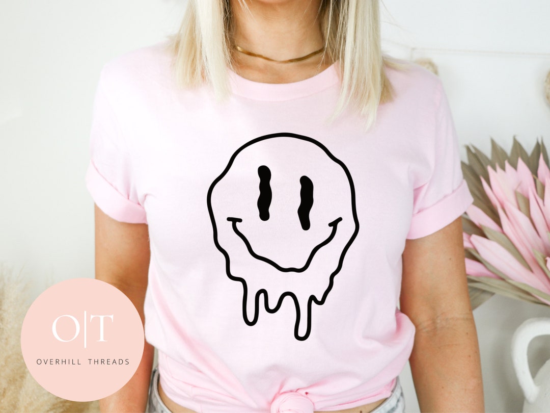Drippy Smile Face Unisex Tshirt - Etsy
