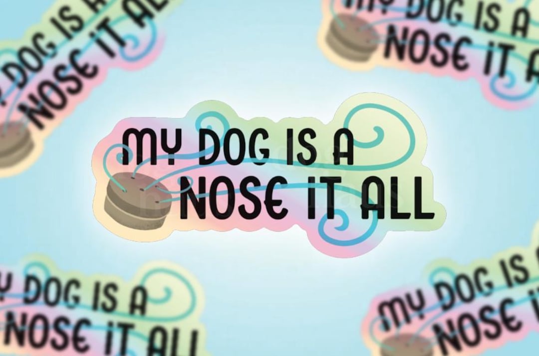 Holographic Dog Scent Work Sticker for Water Bottle Holographic ...