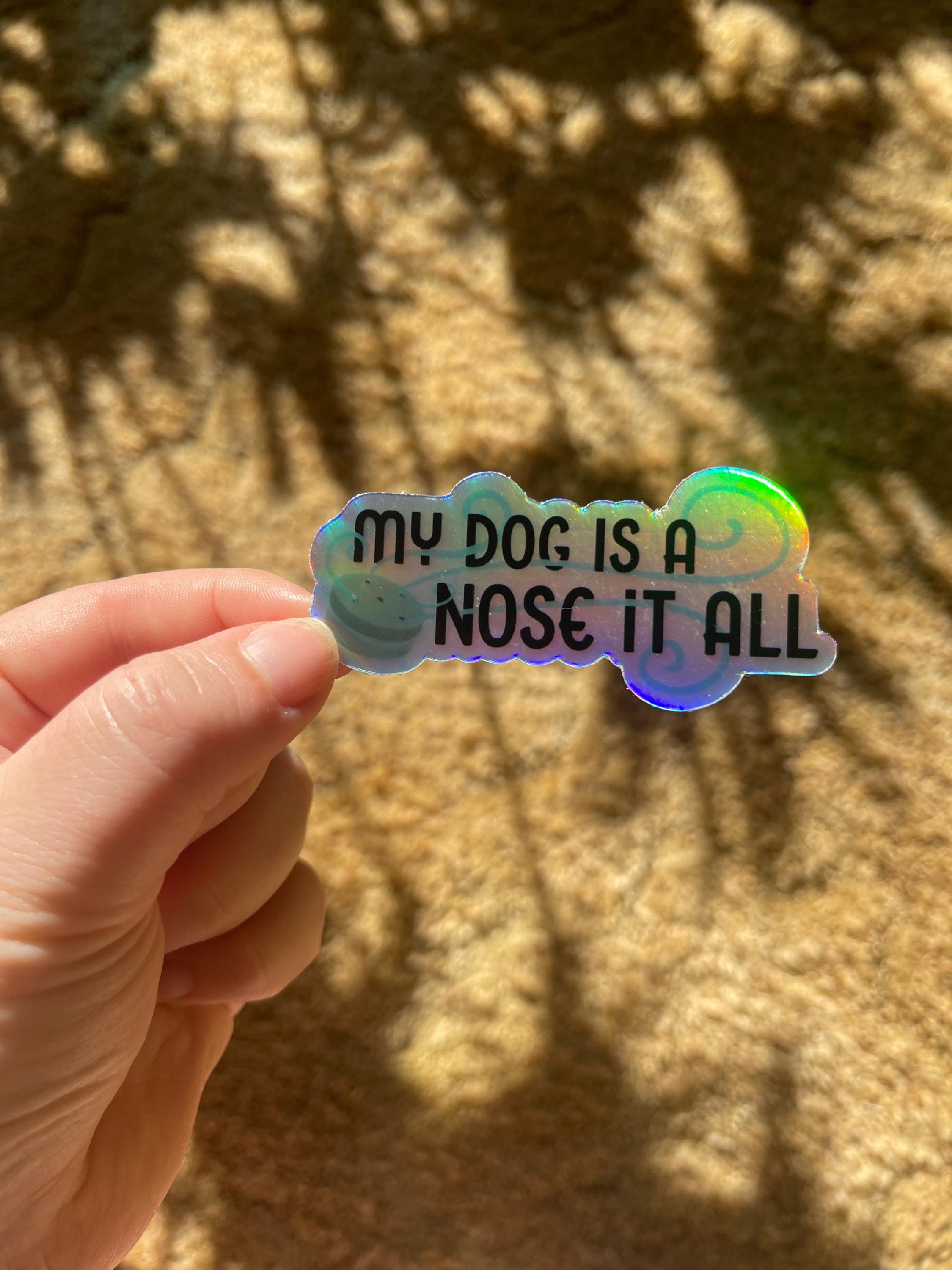 Holographic Dog Scent Work Sticker for Water Bottle Holographic ...