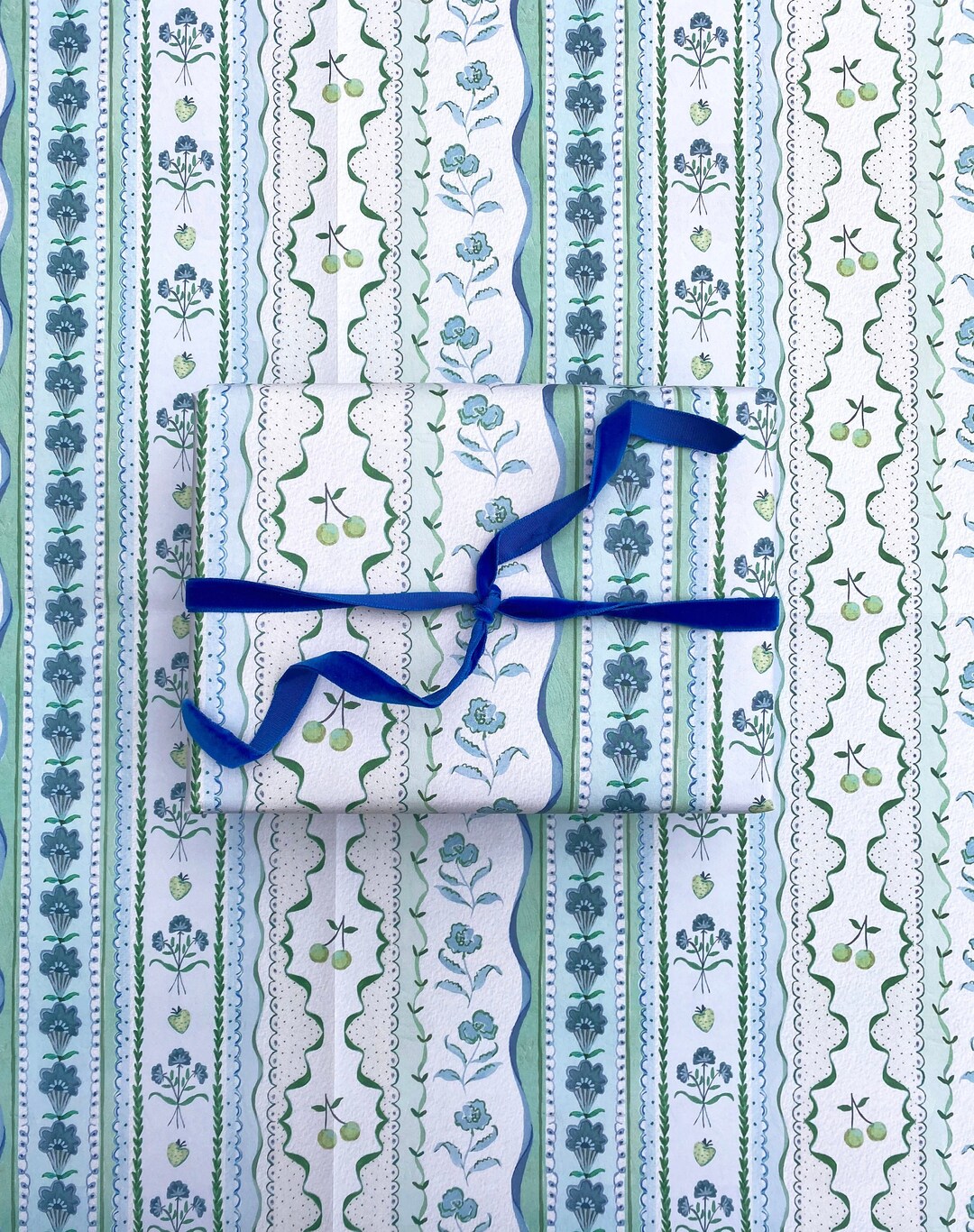 Luxury Floral Stripe Wrapping Paper Sheet | Gift Wrap | Birthday Paper ...