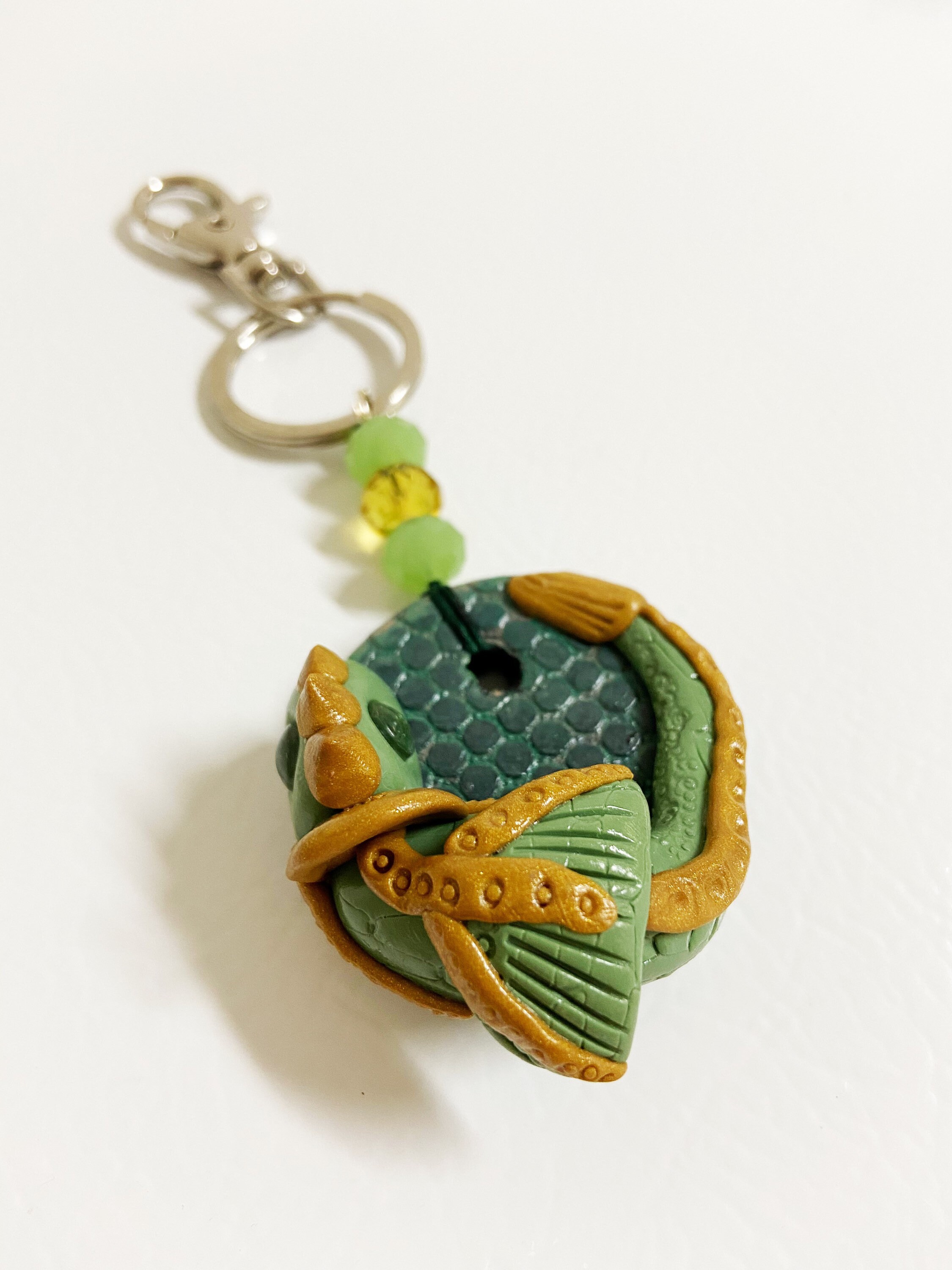 Dragon Keychain Clay Dragon comes with a 3x3x3 white gift - Etsy.de