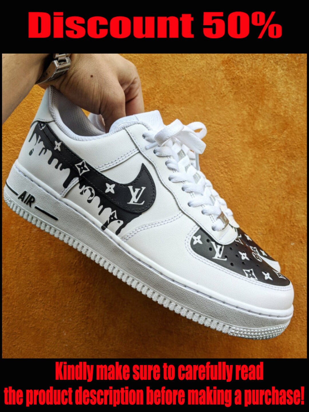 Custom Air Force Black 1 Drip, Custom AF1, Personalized Air Force, Af1 ...