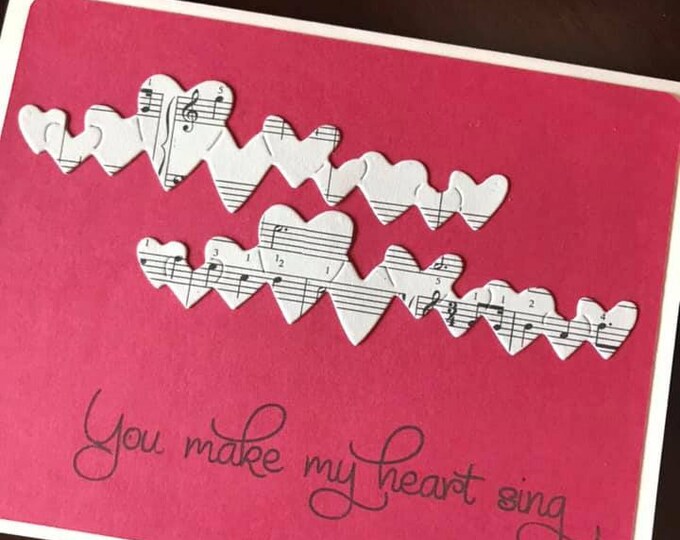 Love Card, You Make My Heart Sing, Musical Card, Heart Card, Greeting ...