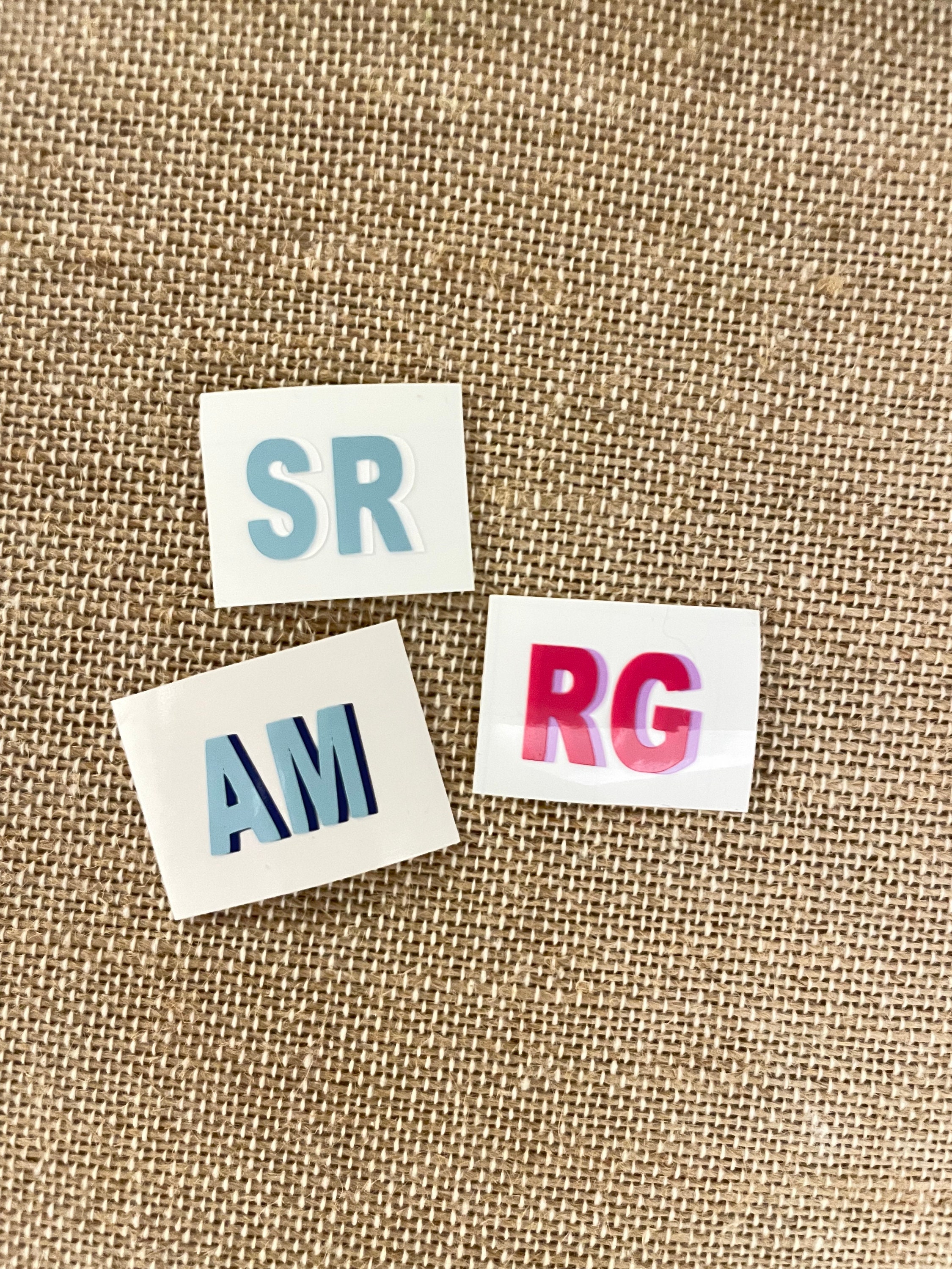 Personalized Shadow Monogram Sticker - Stanley Cup Monogram - Double ...