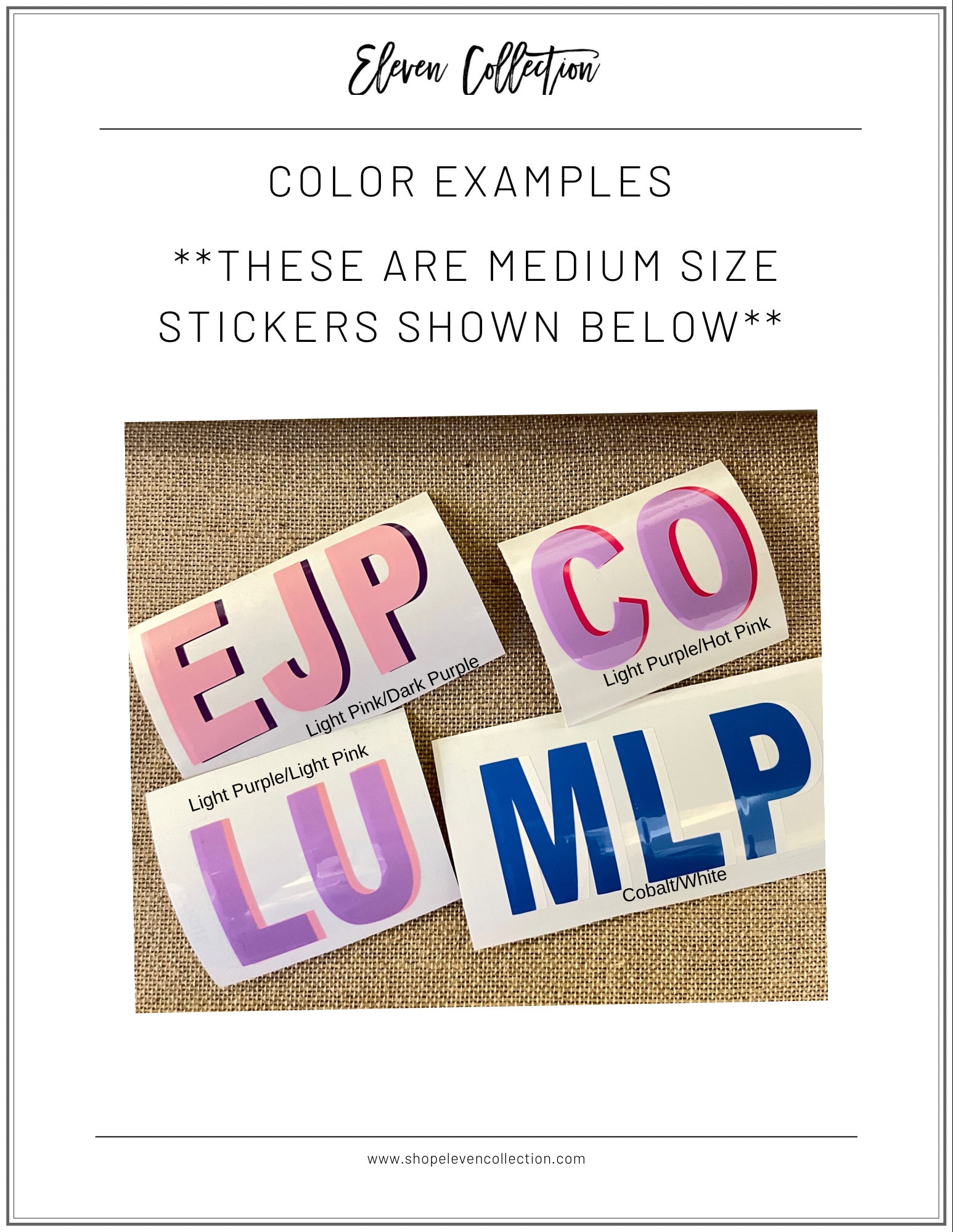 Personalized Shadow Monogram Sticker Stanley Cup Monogram Double Layer ...