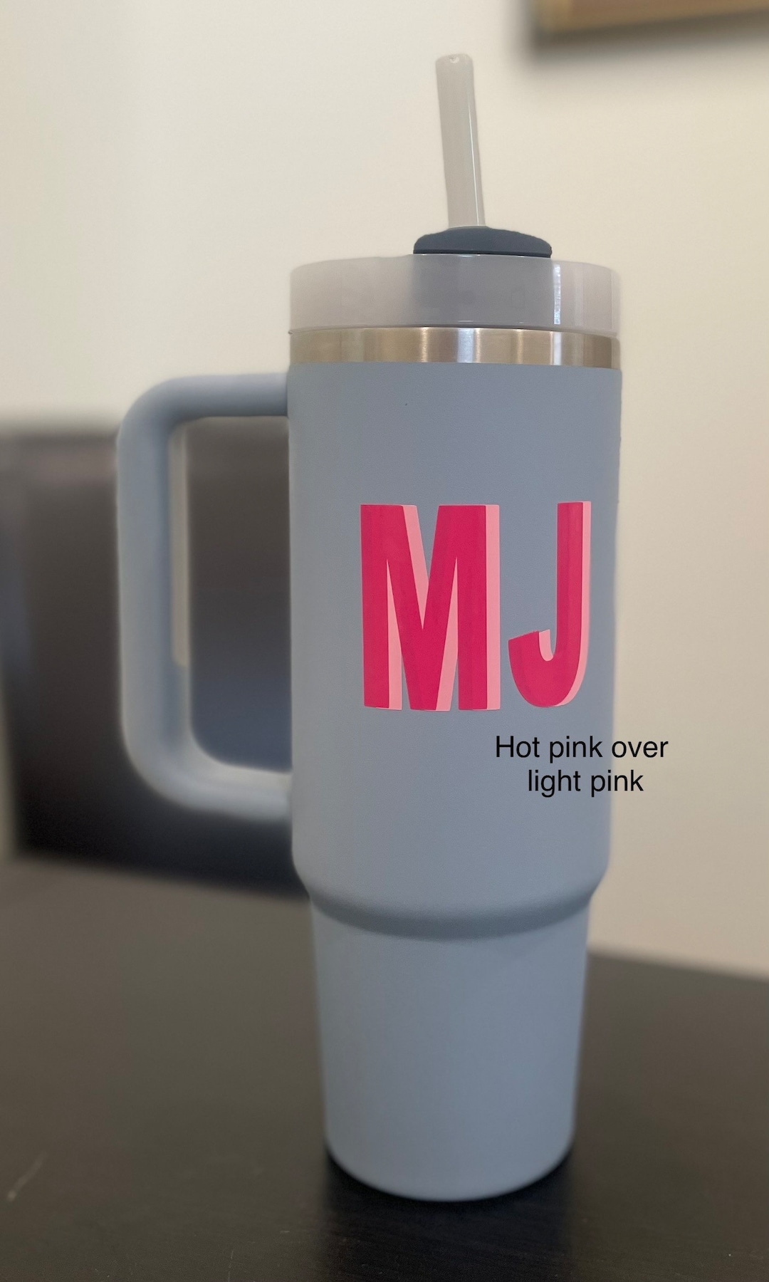 Personalized Shadow Monogram Sticker - Stanley Cup Monogram - Double ...