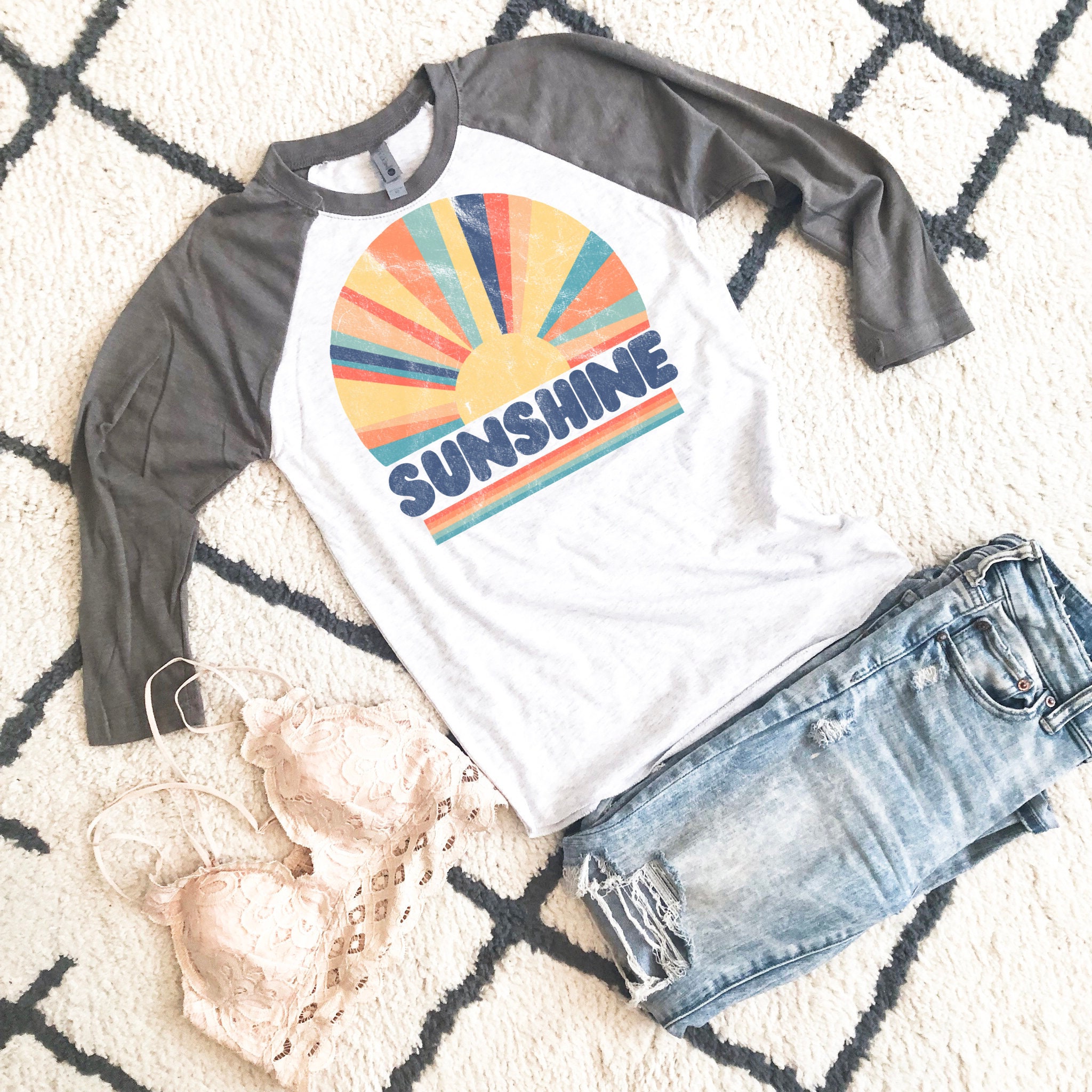 Retro Sunshine Shirt Retro Sunshine T Shirt Hiking T Shirt | Etsy