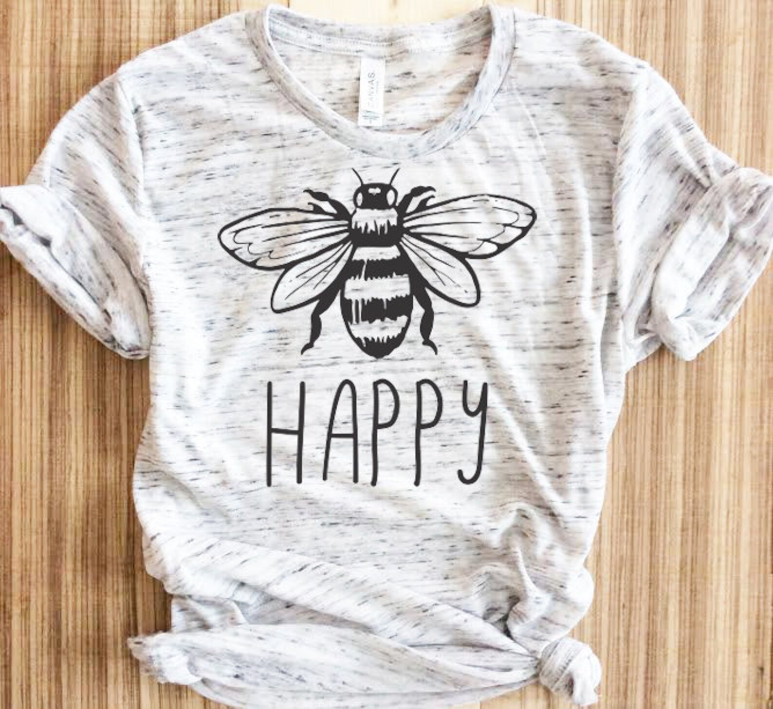 Bee Shirt for Women Bee Happy Shirt Bee Lover Vegan Shirt | Etsy