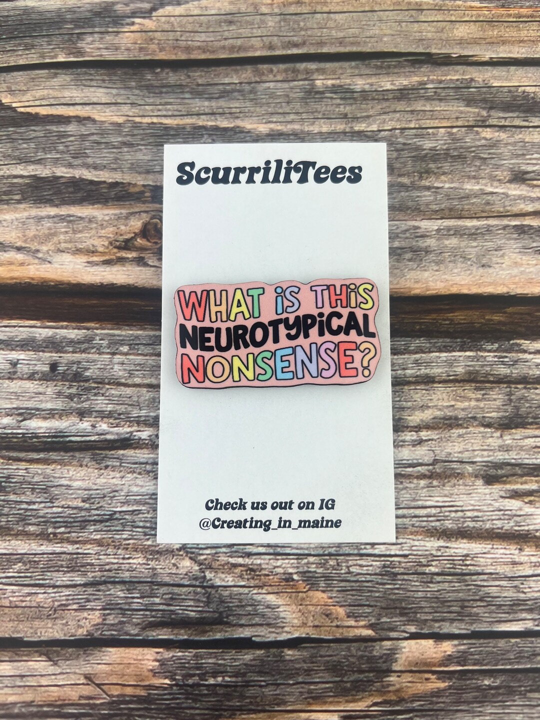 What is This Neurotypical Nonsense Pin, Neurodivergent Pin, Neurospicy ...